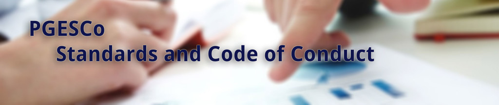 PGESCo Standards and Code of Conduct | PGESCo